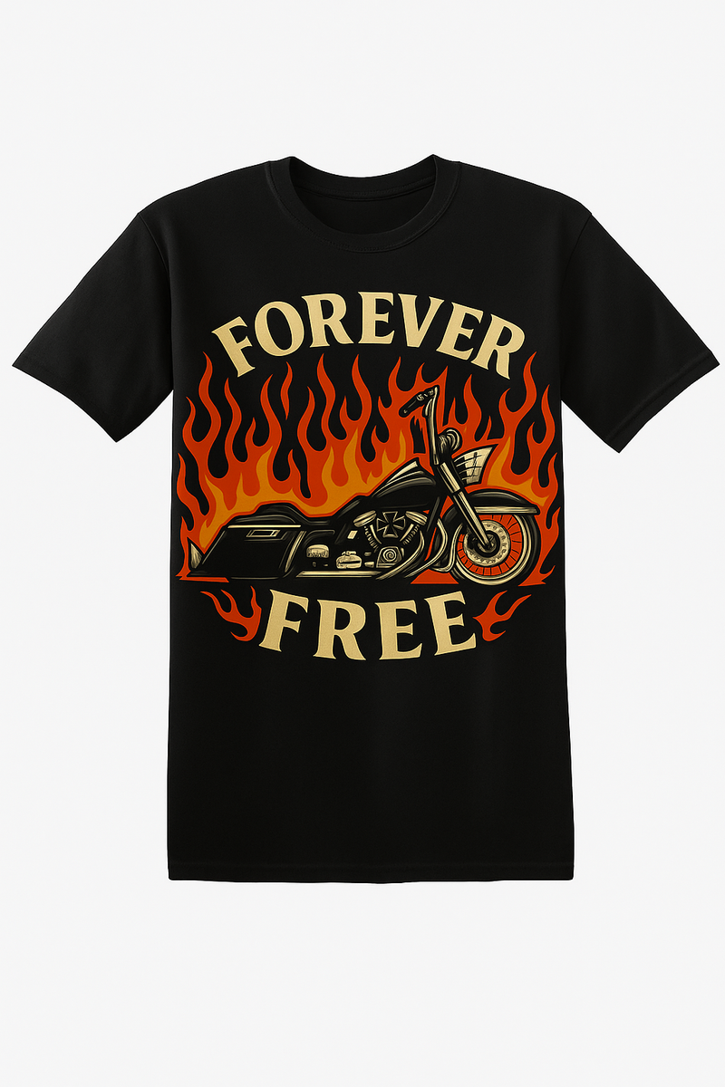 MEAN MOTOR TEES - FOREVER FREE – Fortress Motorcycle Ltd